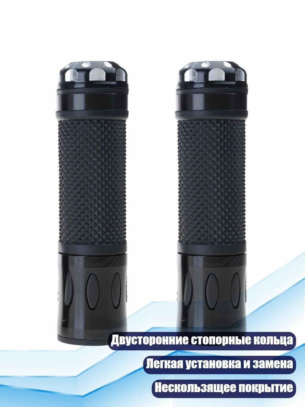 Ручки руля электросамоката нескользящие, Черный
