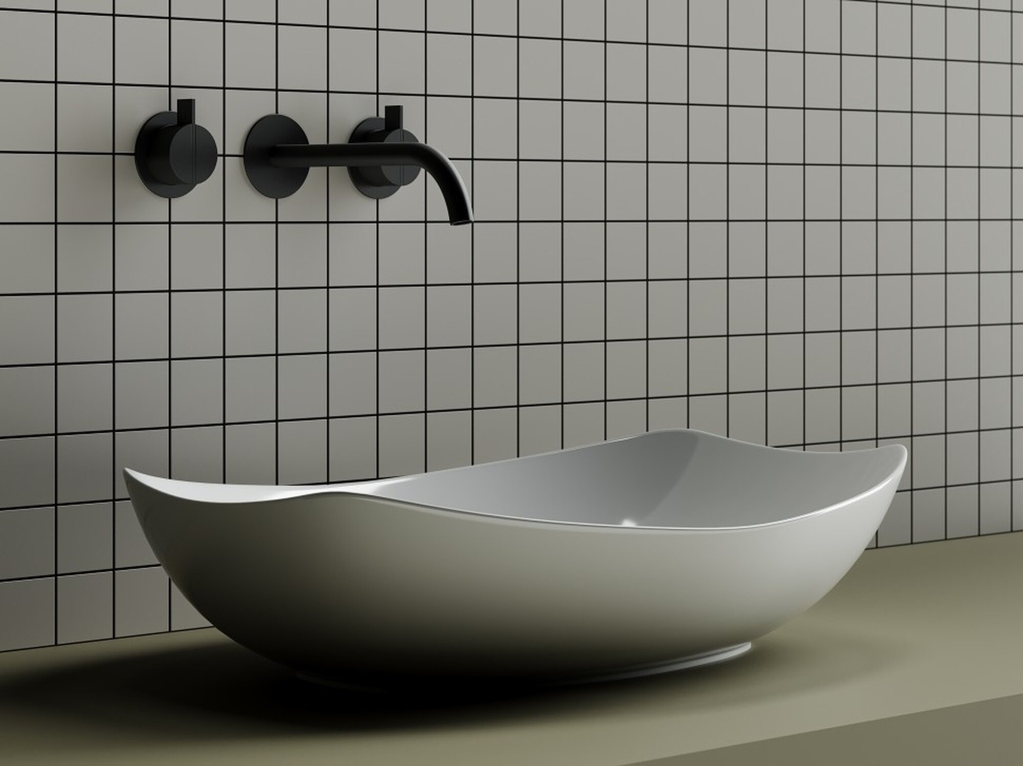 Умывальник чаша Ceramicanova Element CN5016, накладная, овальная, 560x400x155мм