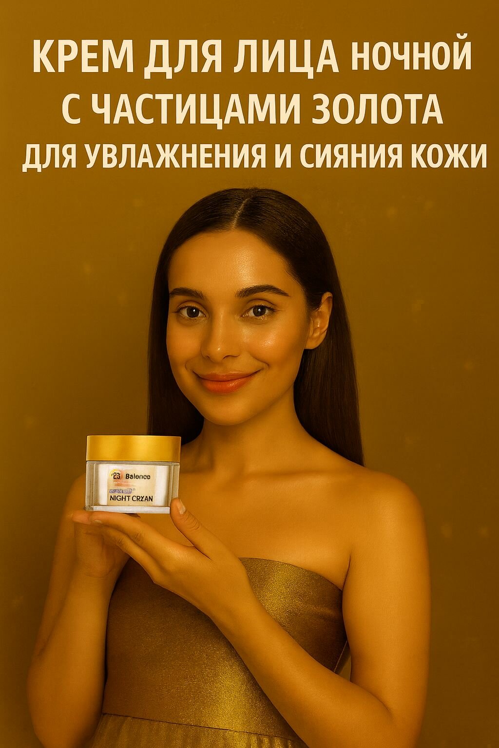 Омолаживающий ночной крем для лица Bio Essence увлажняющий, антивозрастной, питательный, восстанавливающий с ниацинамидом, Золотом 24К, 40мл