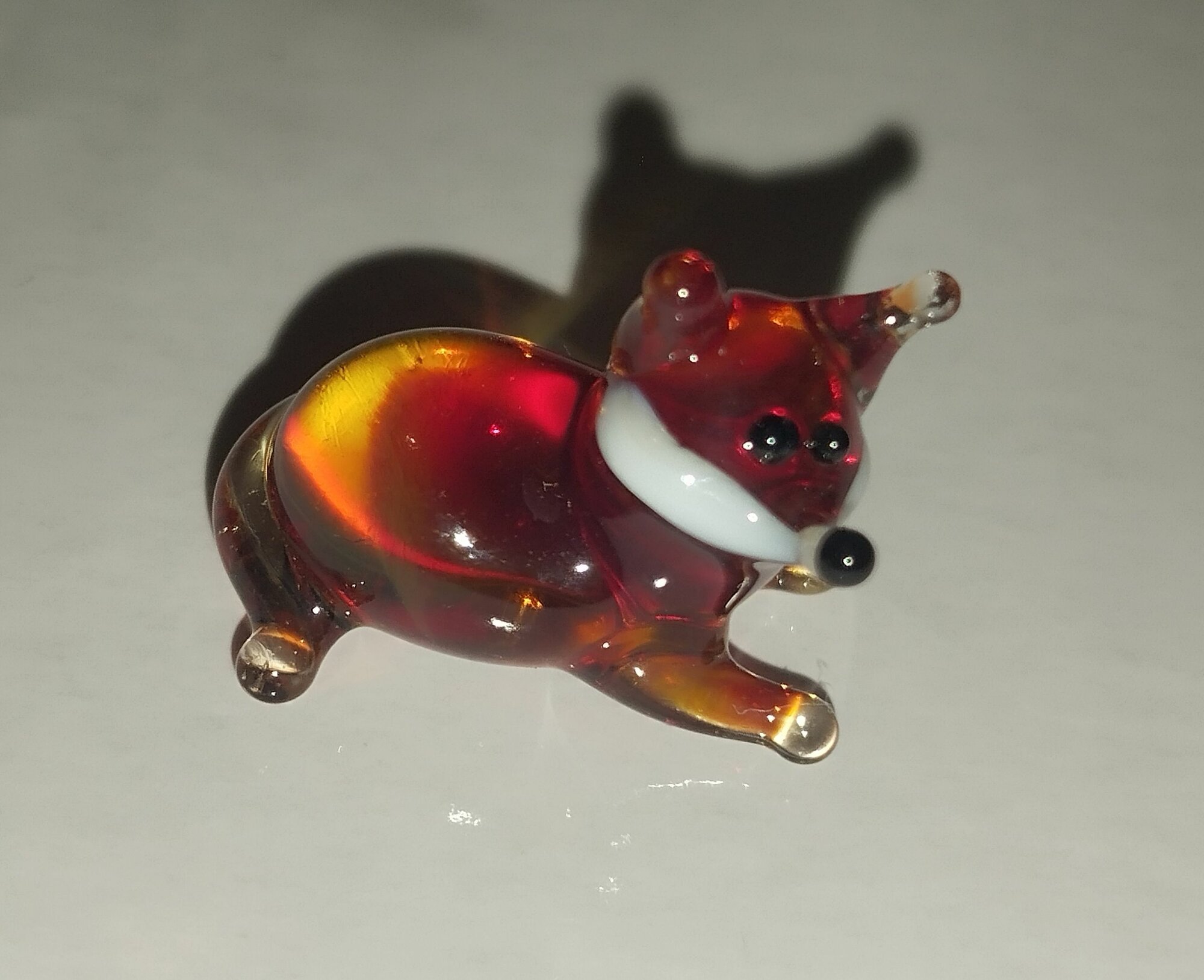 Стеклянная микро фигурка лиса