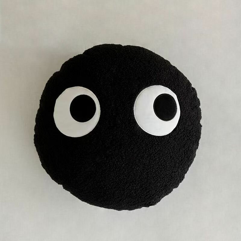 Милая черная угольная шариковая длинноногая плюшевая подушка для дивана, подушка для гостиной, подушка для сна, длинноногая кукла