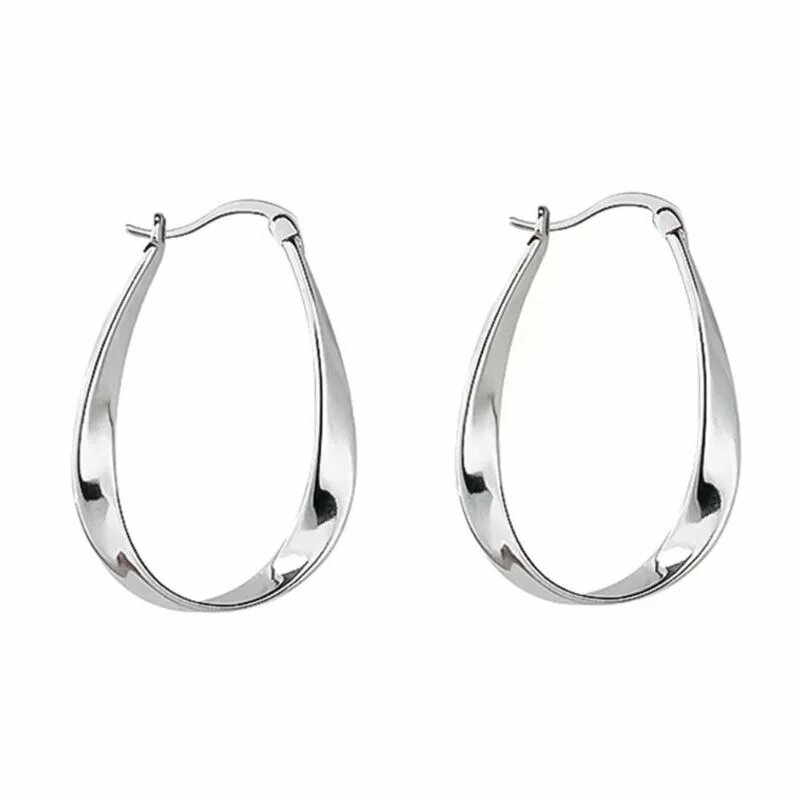 Серьги-кольца с закруткой Мёбиуса для женщин модные геометрические украшения