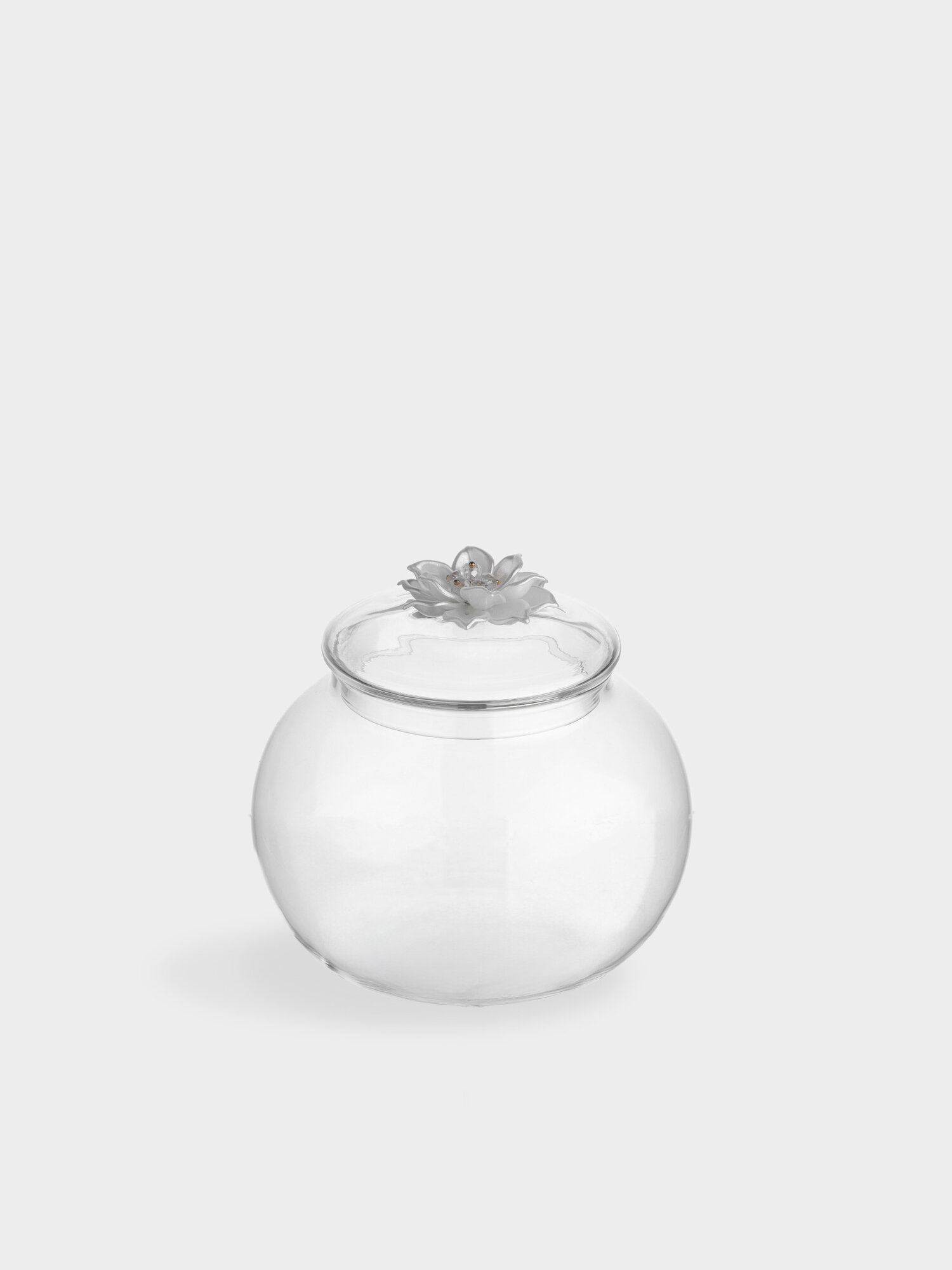 Емкость для хранения, 13х13 см, 700 мл, стекло Б/пластик, Цветок, Bloome, Kuchenland