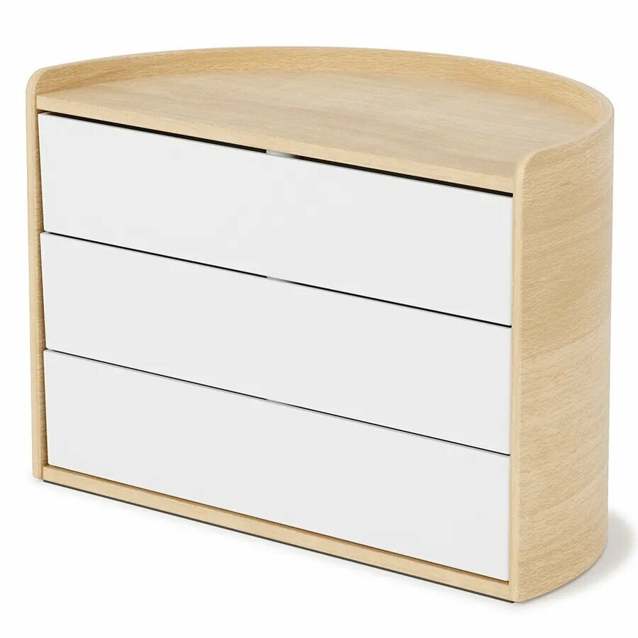 Umbra Шкатулка-комод Для украшений "MOONA белая-дерево", 1 шт