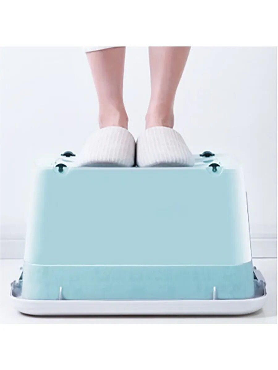 Пластиковый бокс 50л, прозрачный, угол 90°, для одежды