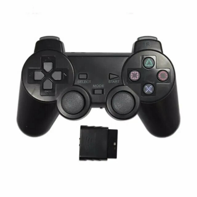 Bluetooth Беспроводной Геймпад Контроллер Для Sony PS2 2.4G Вибрация Контроллер Для Пластика 2 Джойстик, черный