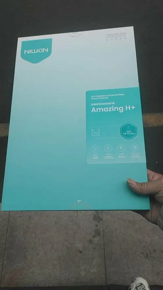 Защитное стекло AGC 9H 0,33 мм для Samsung Galaxy Tab S11 Ultra с кромками 2,5D