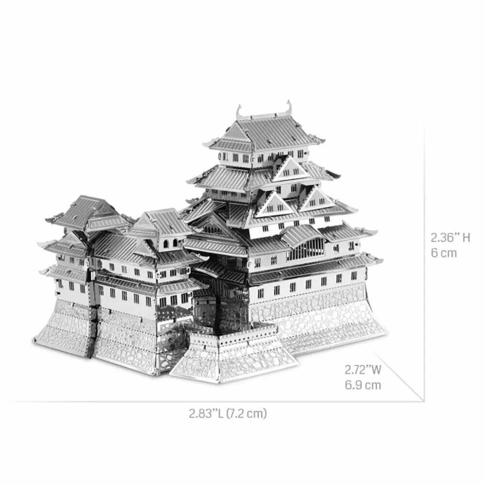 Metal 3D Puzzle Japanese Castle Model Kit, DIY Metal Craft Model for Adults and Children — фото 1