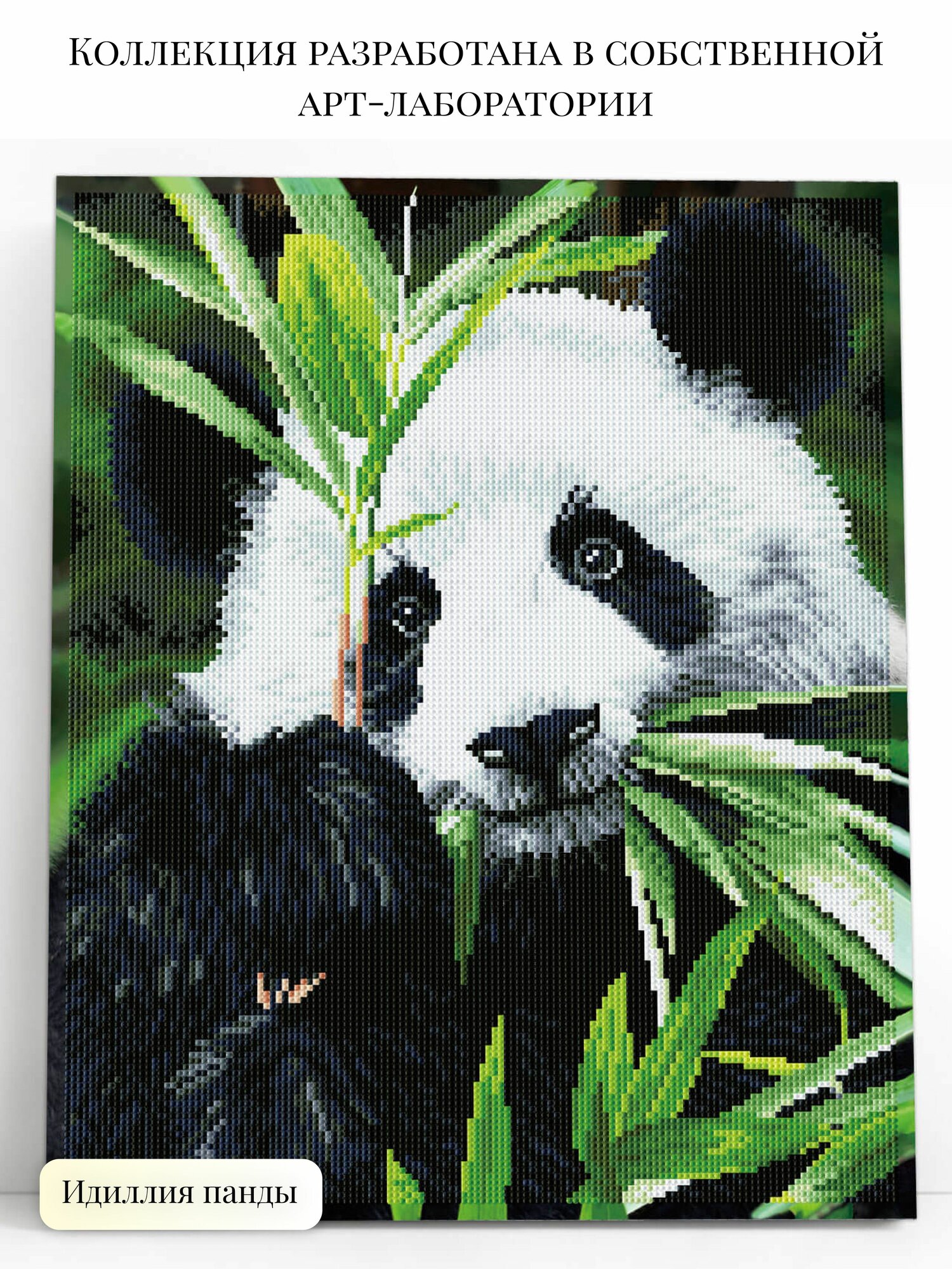 Алмазная мозаика на подрамнике Панда