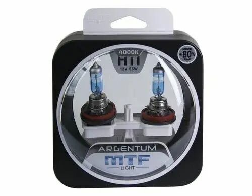 Автолампа "МTF" H11 12v 55w Argentum +80% - 2шт.