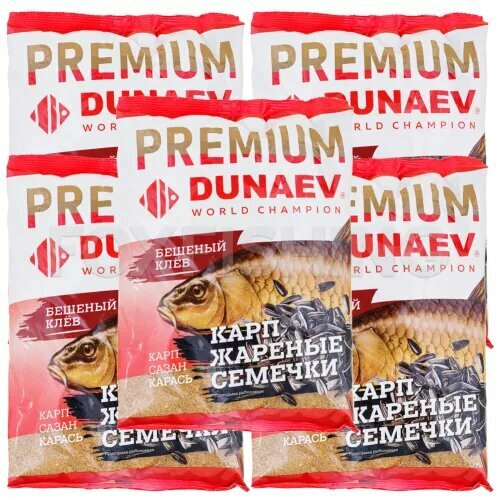 Прикормка Dunaev Premium Карп-Сазан жареная семечка 5кг.