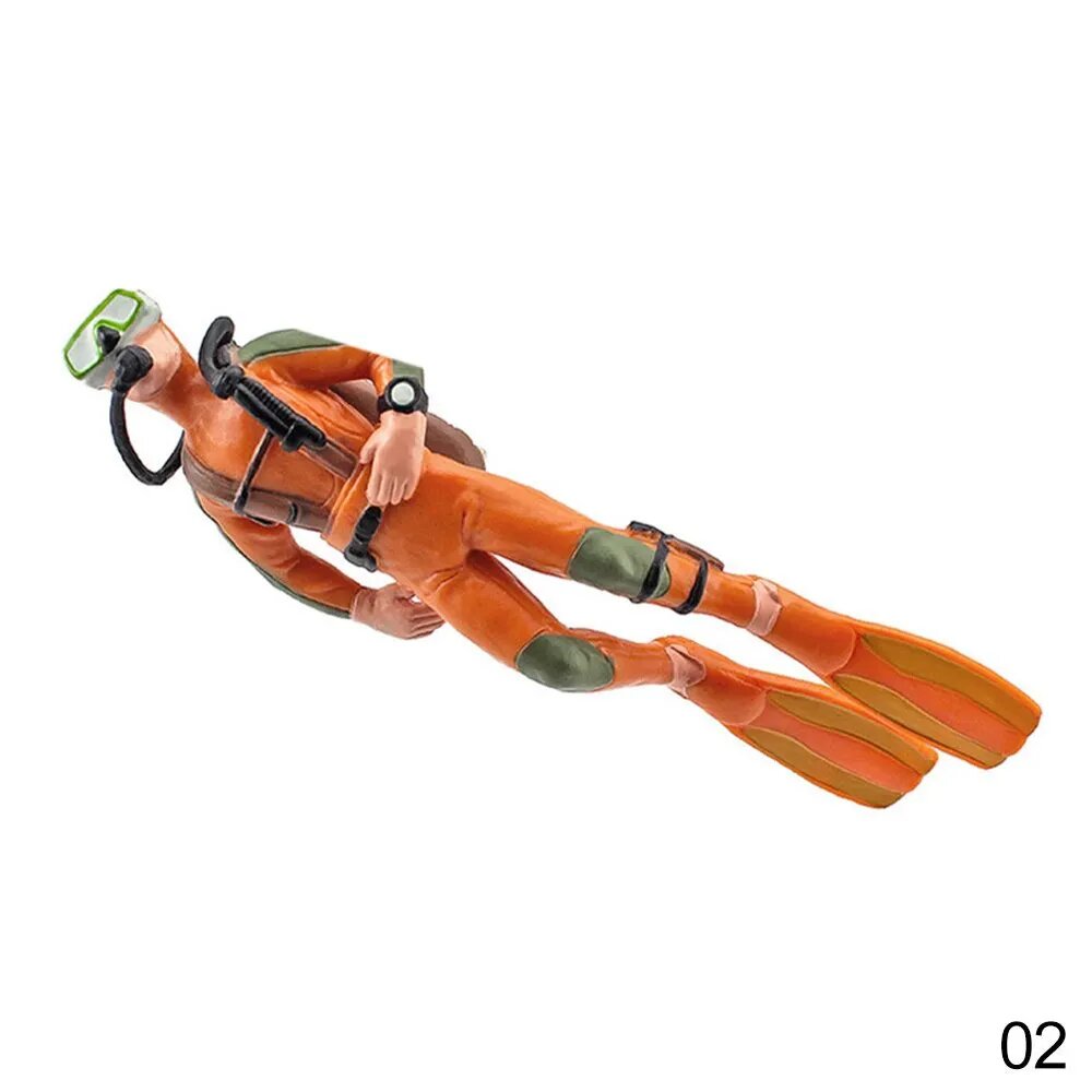 Миниатюра акванавта для аквариума: фигурка водолаза с моделями морских животных, игрушка для декора аквариума.