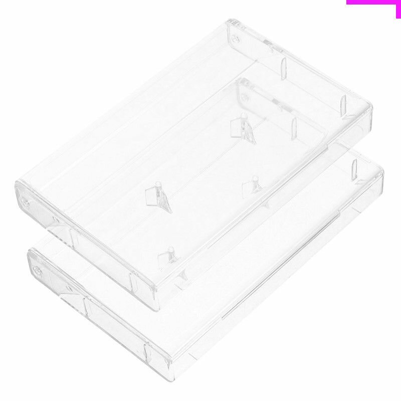 2 шт. прозрачные ленточные футляры для музыки, прозрачные пластиковые органайзеры для записных кассет, пыленепроницаемые хранительные коробки