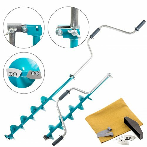 Ледобур Onega ЛР-100 цельная спираль синий