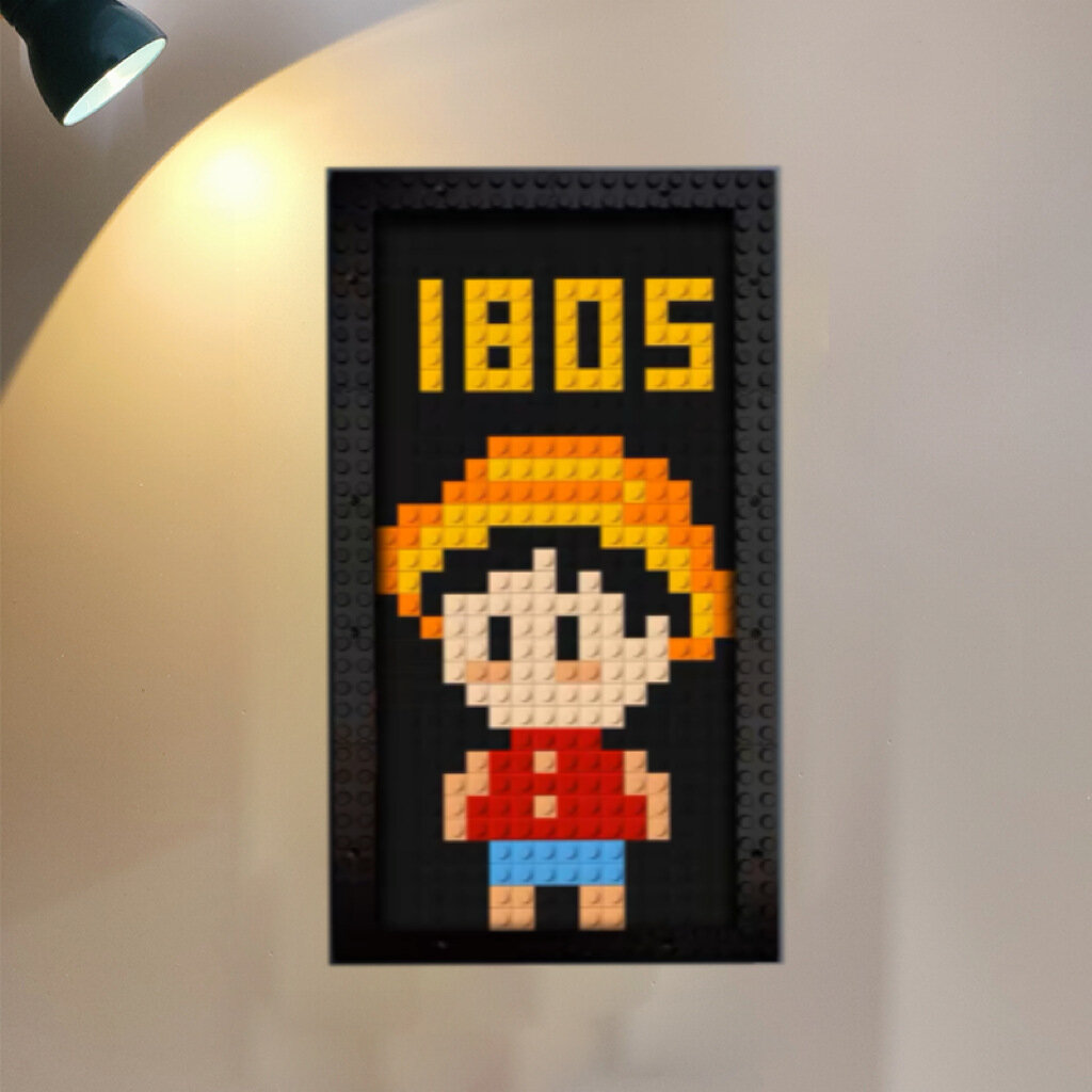 Креативные DIY строительные блоки Марио 3D дверной знак Супер Марио пиксельный логотип декор сборка номерной знак