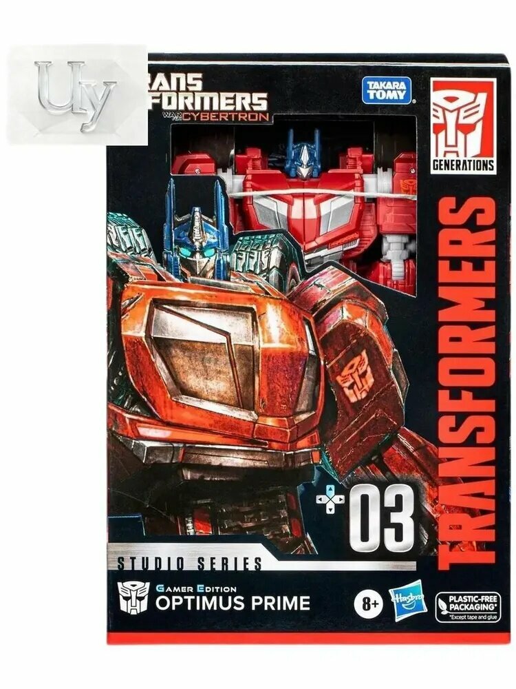 Трансформеры игрушки Hasbro Studio Series Voyager Transformers: War for Cybertron 03 Gamer Edition Optimus Prime (16.5 cm) F7242