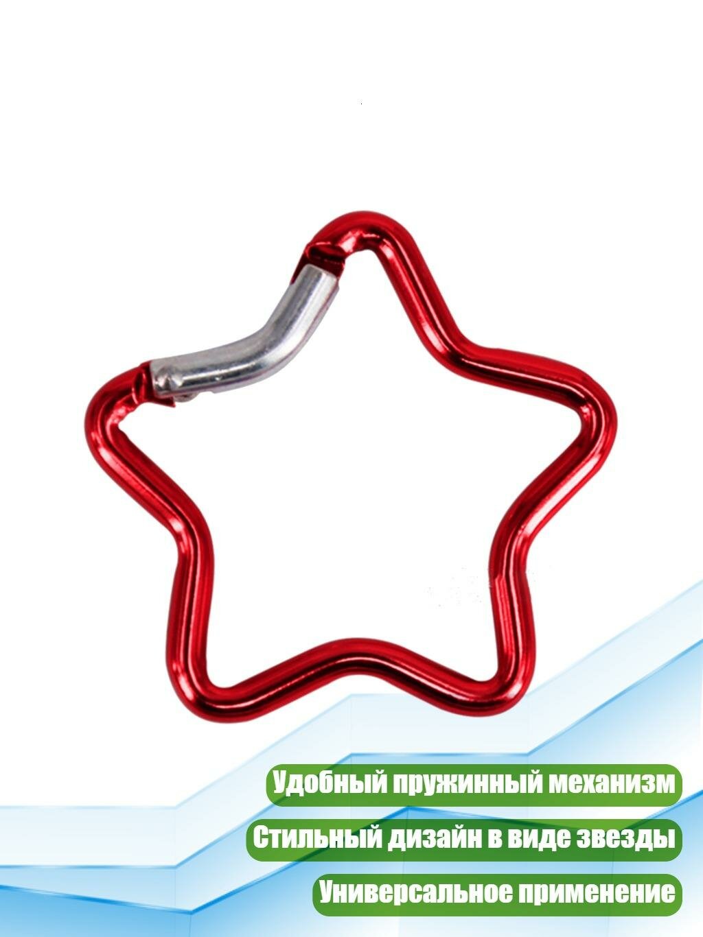 Блокирующий карабин, красный