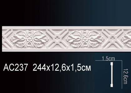 Молдинг Perfect AC237 Д240xШ1.5xВ12.6 см /Перфект.