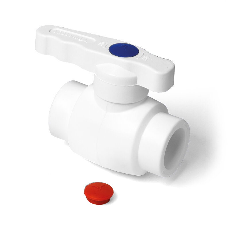 Кран шаровой 25 стандартнопроходной полипропиленовый PPR белый Pro Aqua PA44010