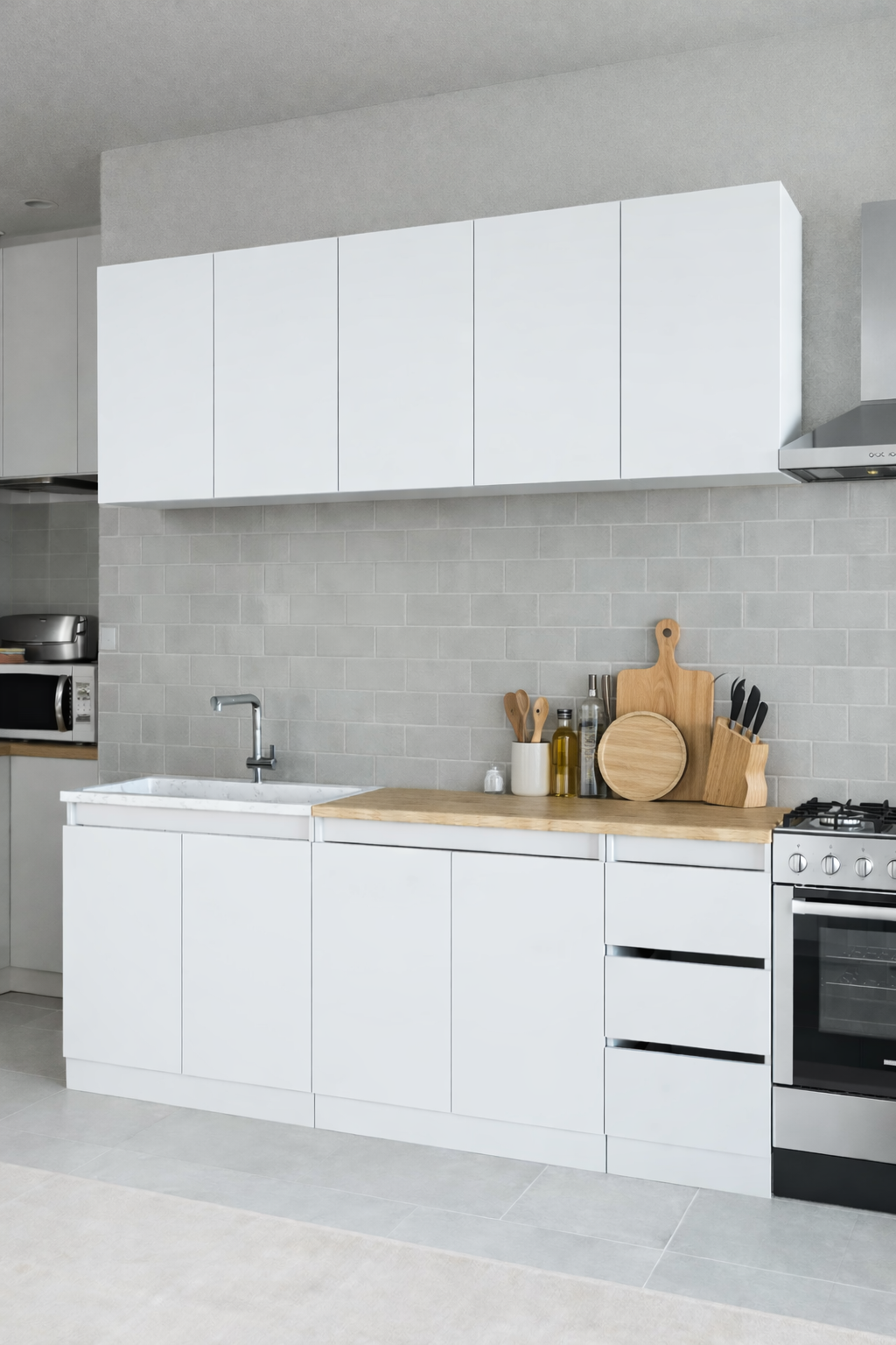 Кухонный гарнитур модульный 2м "Ксения" комплект со столешницей