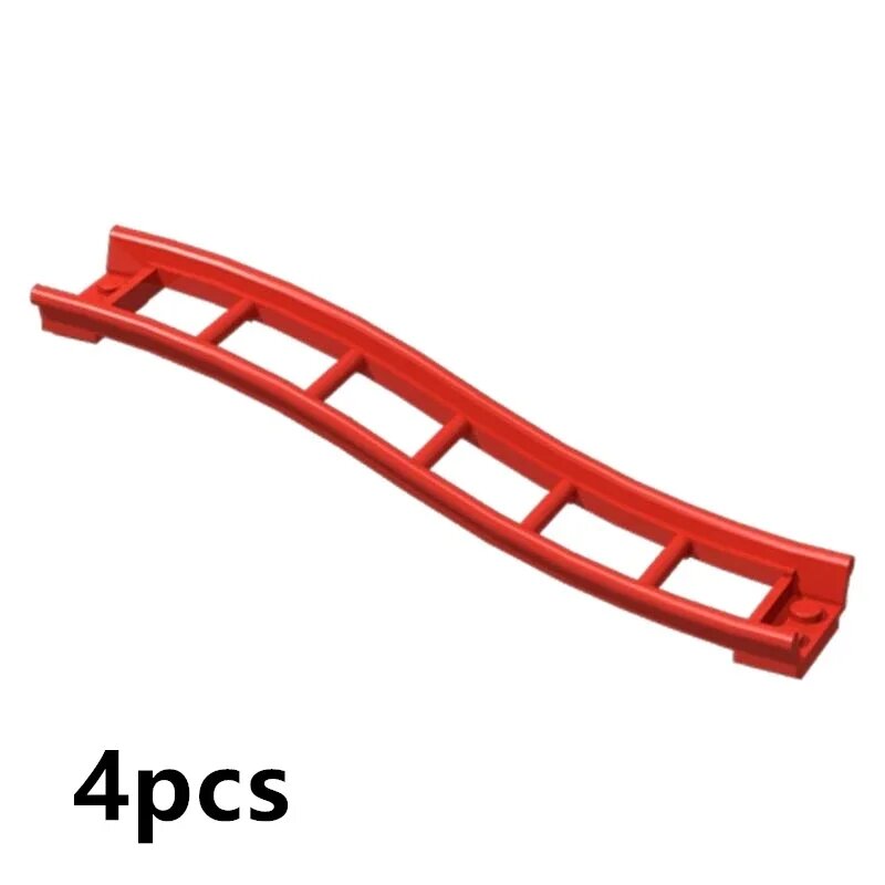 Красные рельсы для поезда, 34738-4pcs