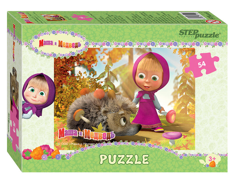 Пазл Step Puzzle Маша и Медведь, 54 эл, ассортимент 71120