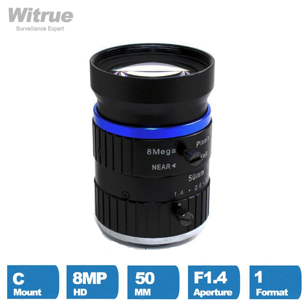 Witrue HD 8MP промышленный объектив 50 мм