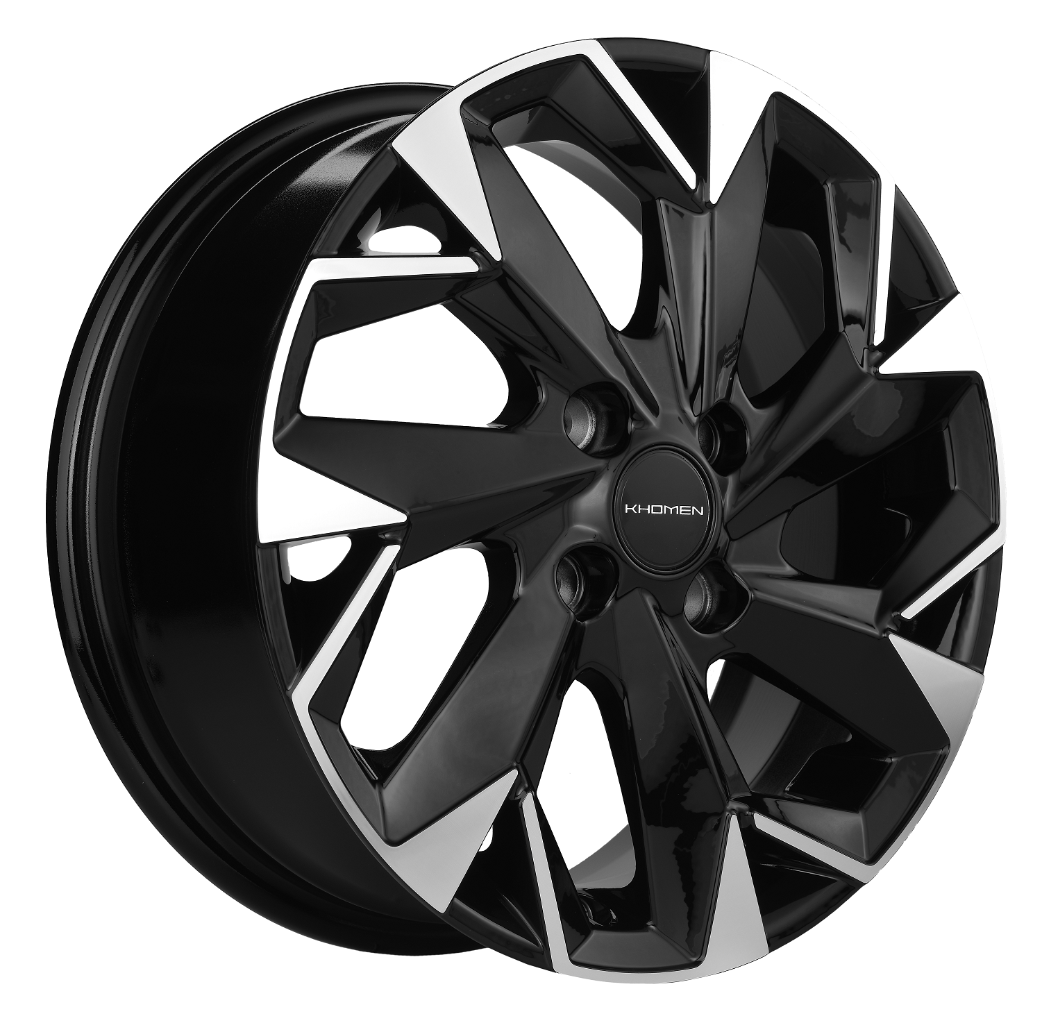 Диск автомобильный Khomen Wheels 1508 Chevrolet Cobalt 6x15 4x100 ET39 56,6 Black-FP