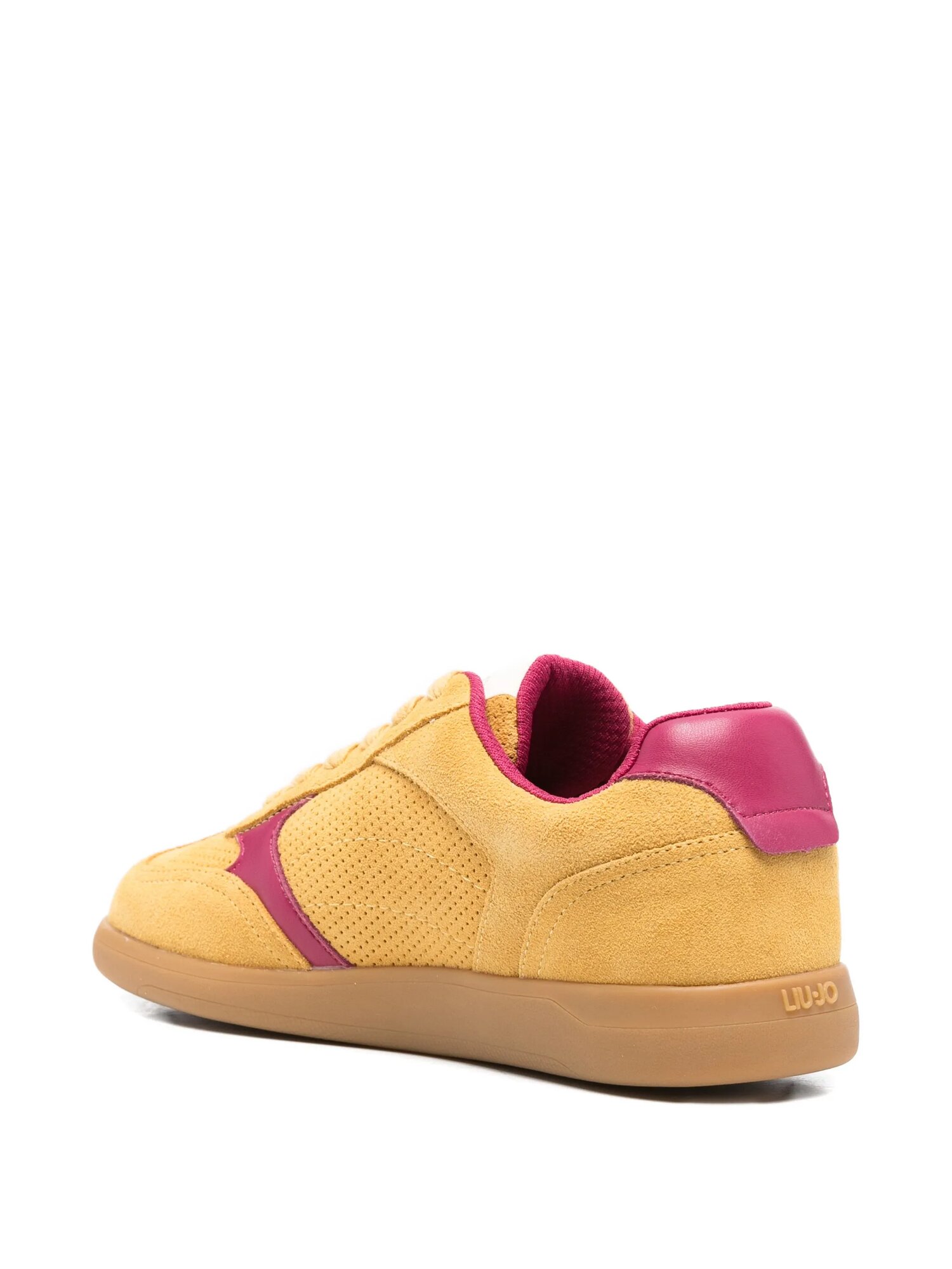 Кроссовки LIU JO Cutout leather sneakers, размер 39, yellow — фото 1