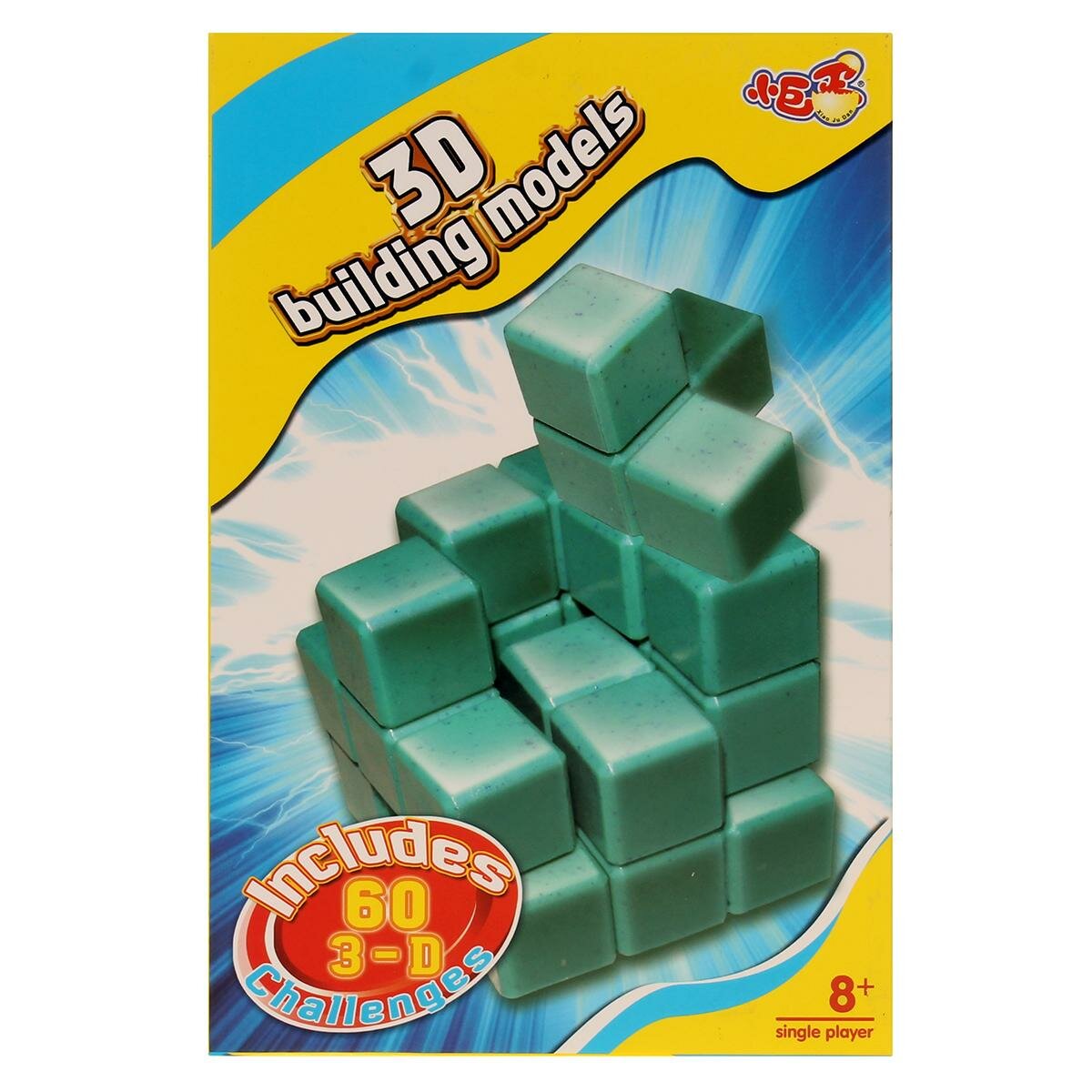 Головоломка пластиковая '3D Танграм', развивает логику, 5 кубиков, 60 заданий