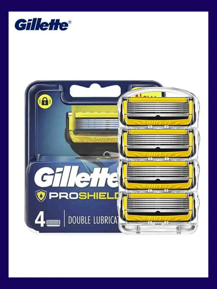 Gillette Fusion5 ProShield Сменные кассеты для мужских бритв,4 шт.