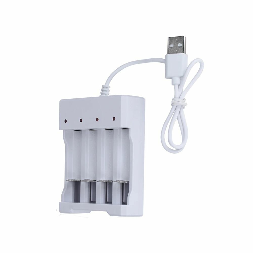 Высокоскоростное USB-зарядное устройство с разъемом 3/4 дюйма для быстрой зарядки аккумуляторов, защита от короткого замыкания для батарейных станций AAA и AA.