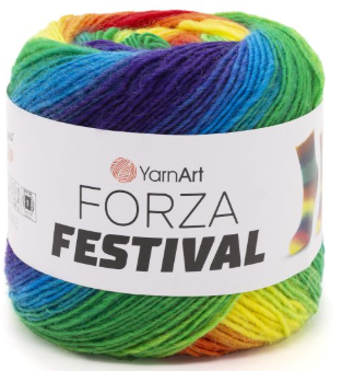 Форза Фестиваль FORZA FESTIVAL от YarnArt в составе 75%супер шерсть 25%полиамид 420м/100 гр (2914)