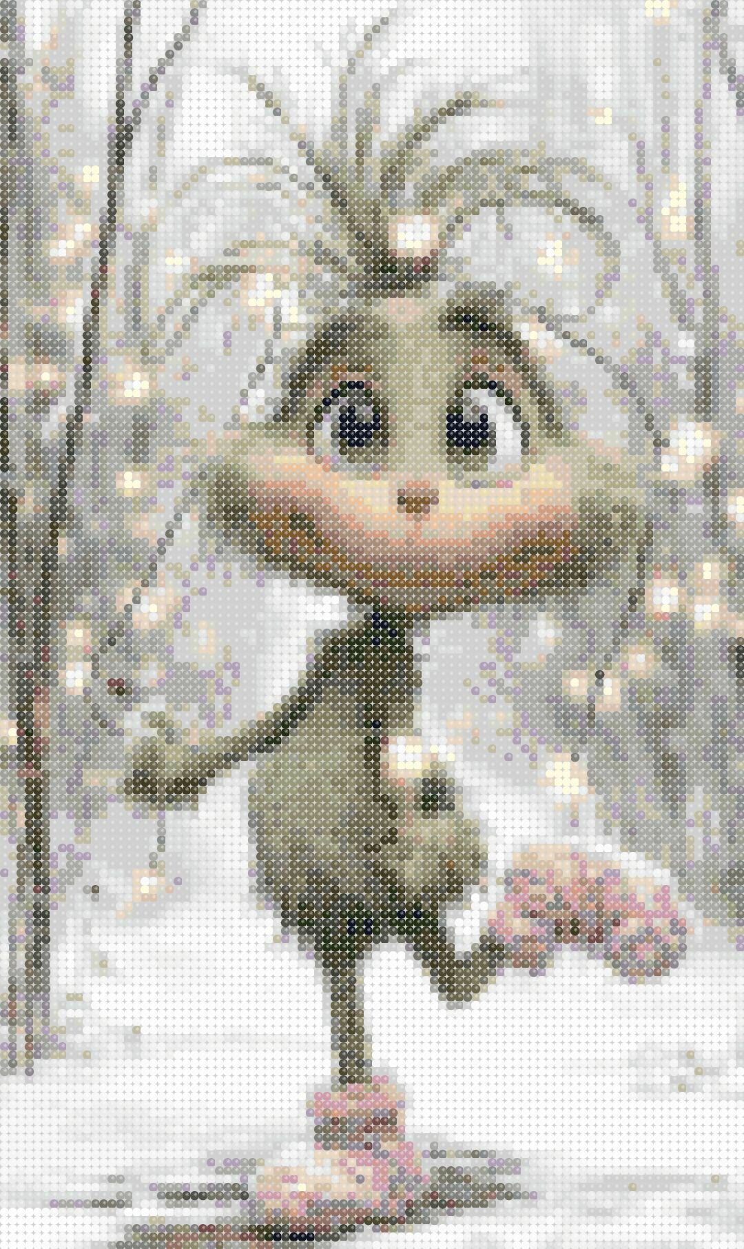 Схема вышивки бисером Что-то (без бисера и ткани) 90х151 стежков (18х30 см) 46 цвета