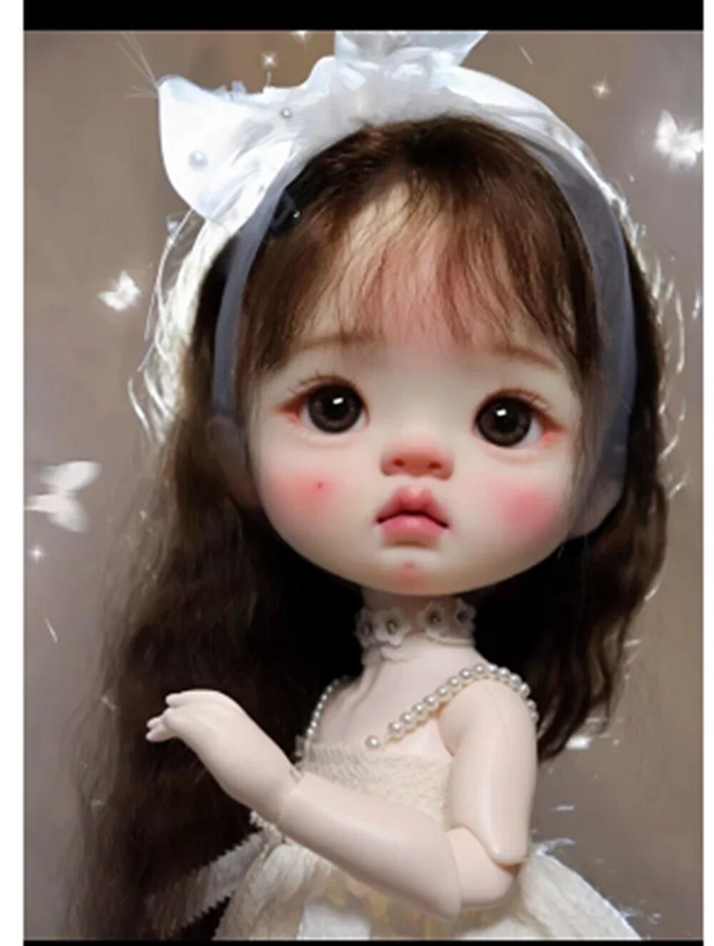 Кукла BJD SD Qianqian Yuanbao 1/6, большая голова, смола No makeup Nude Doll, Normal Skin