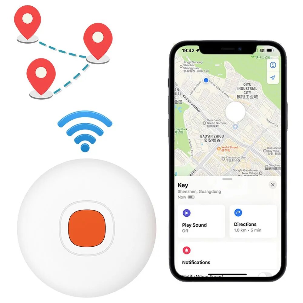 Для Android Tracker Tag GPS-трекер, средство поиска ключей с защитой от потери, водонепроницаемый поиск предметов