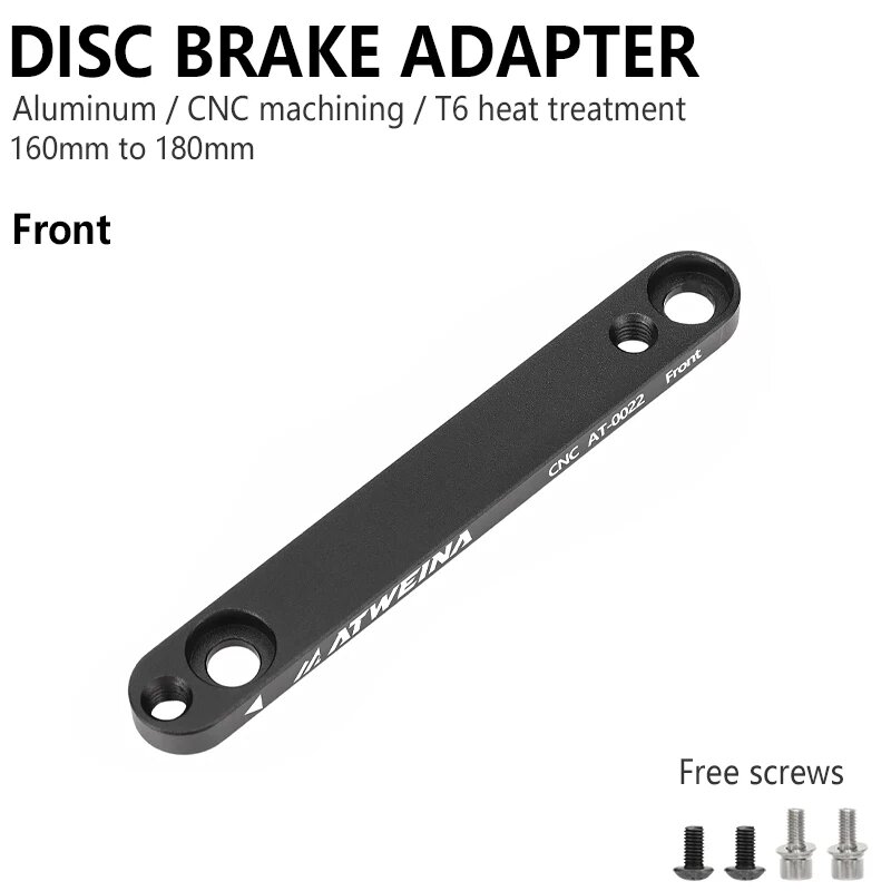 ATWEINA дорожный велосипедный адаптер дискового тормоза с плоским креплением с ЧПУ спереди и сзади 180 мм адаптер ротора дискового тормоза с болтами Запчасти для велосипеда