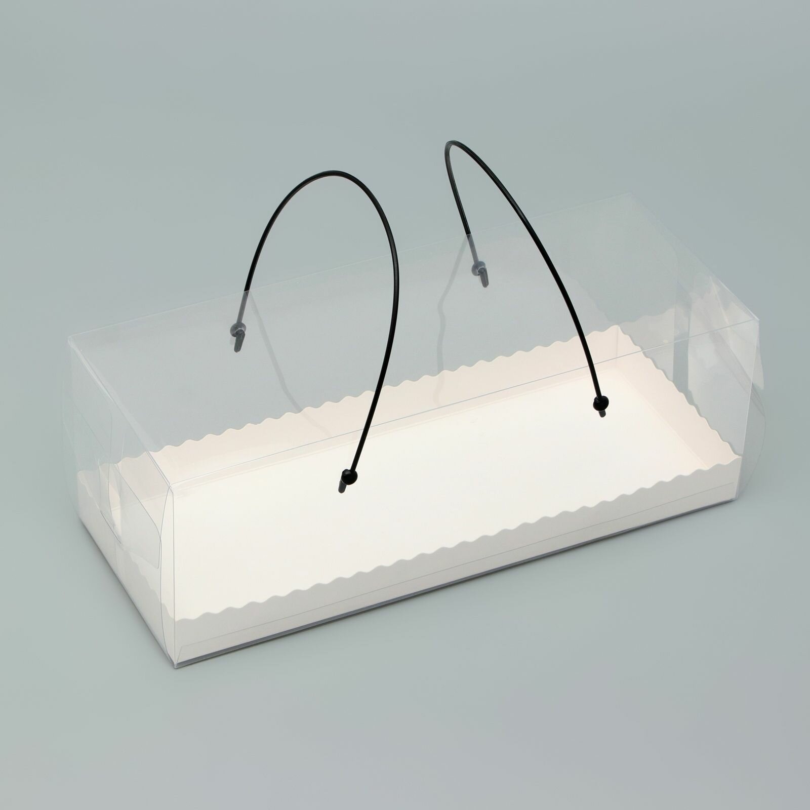 Коробка под рулет с ручками 1 шт, белая 27.5 х11 х 10 см