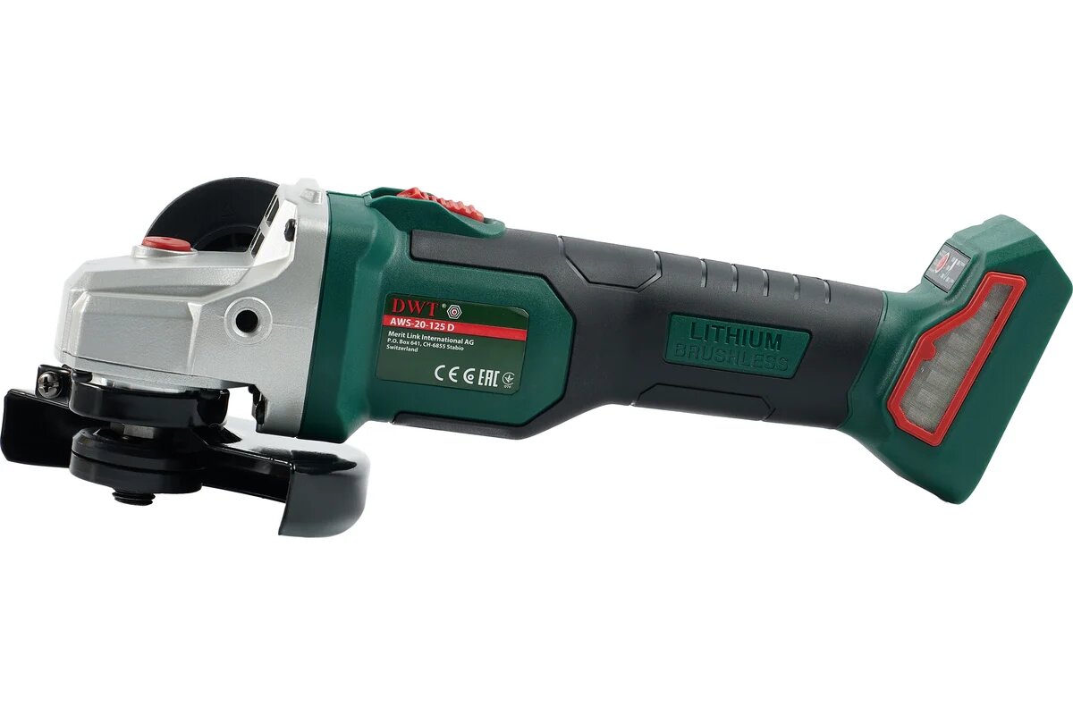 Угловая шлифмашина DWT AWS-20-125 D, (без АКБ), диск 125 мм, регулировка оборотов