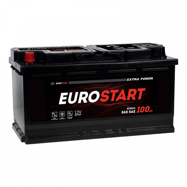 Аккумулятор автомобильный EUROSTART Extra Power 100Ah L+ 800 A ПП (353x175x190) L5 353x175x190