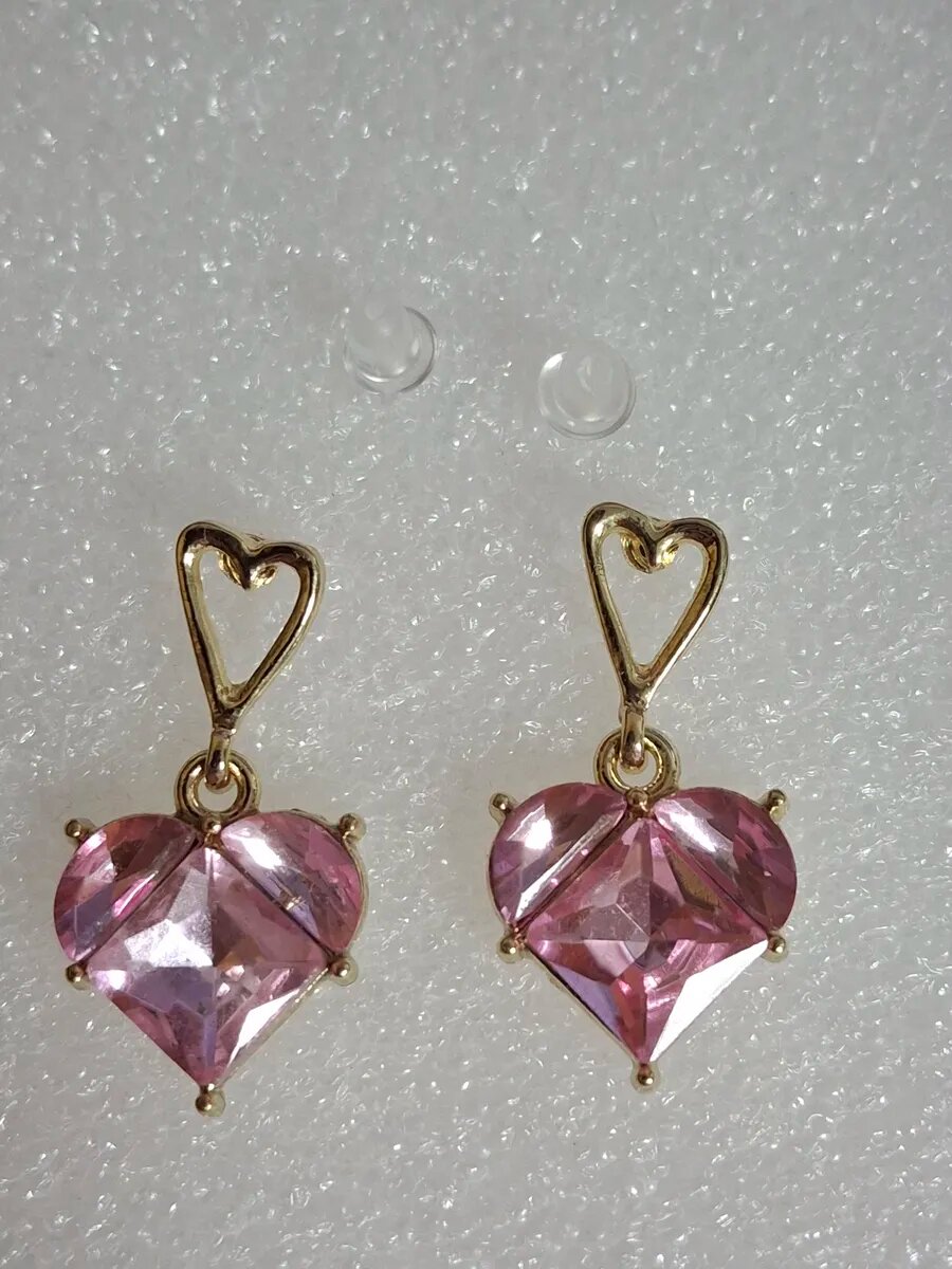 Серьги, металл, кристаллы Swarovski