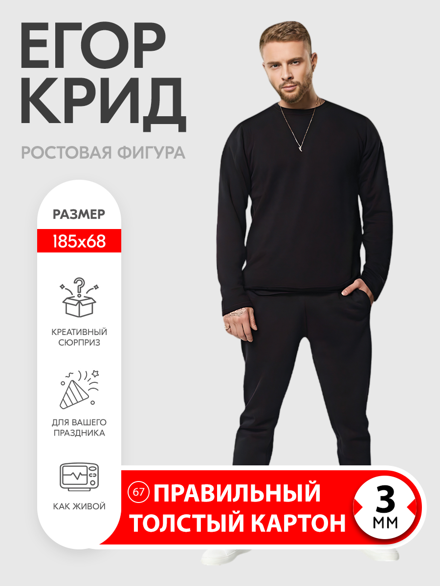 Аксессуар для фотосессий, Егор Крид 9, ростовая фигура бренда "Самое это"