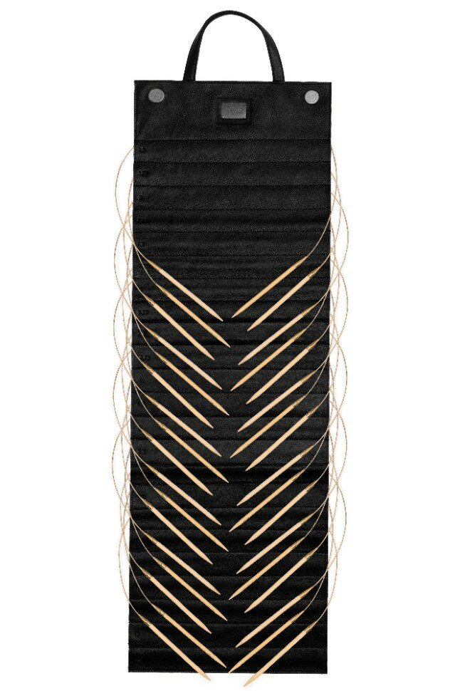 Чеход-органайзер для круговых спиц "Gloss" Muud, цвет черный, 25 х 77 см