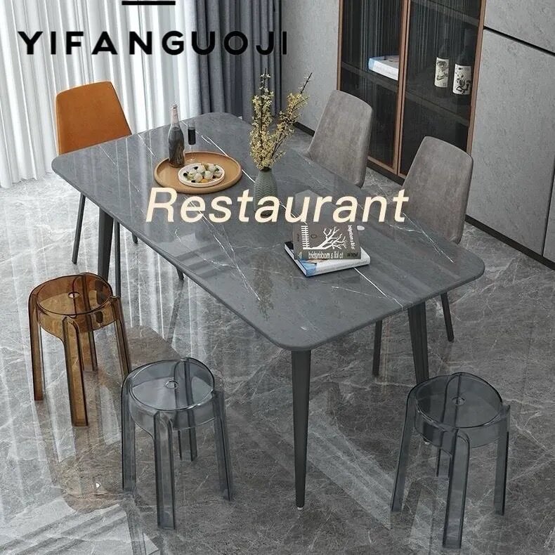 Табурет YIFANGUOJI прозрачный, 2 шт. из ABS пластика, для дома и офиса, высота 46 см — фото 1
