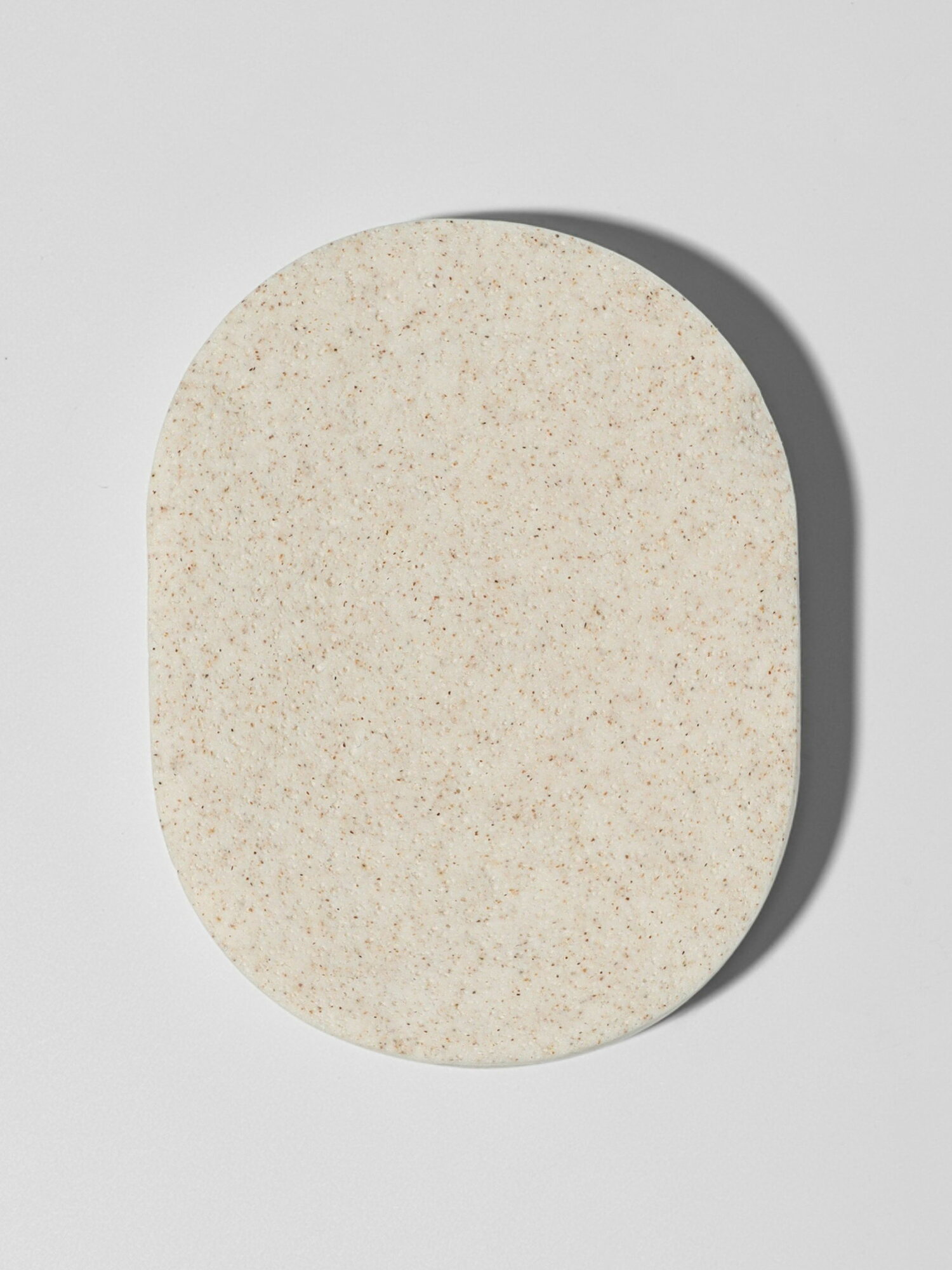 Спонж для умывания "Умывашка", 11x8x2 см, бежевый, форма: овальная