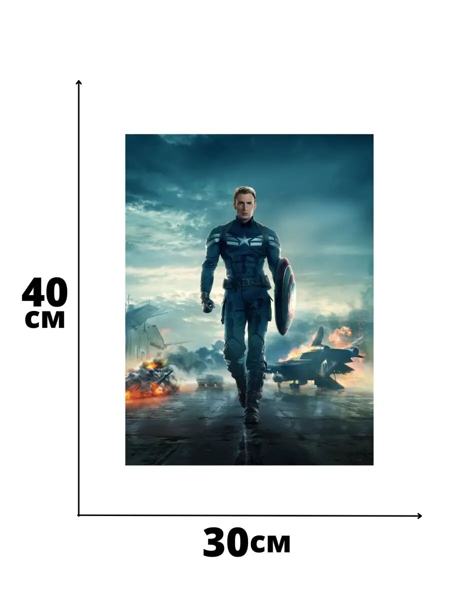 Постер Капитан Америка Марвел Крис Эванс