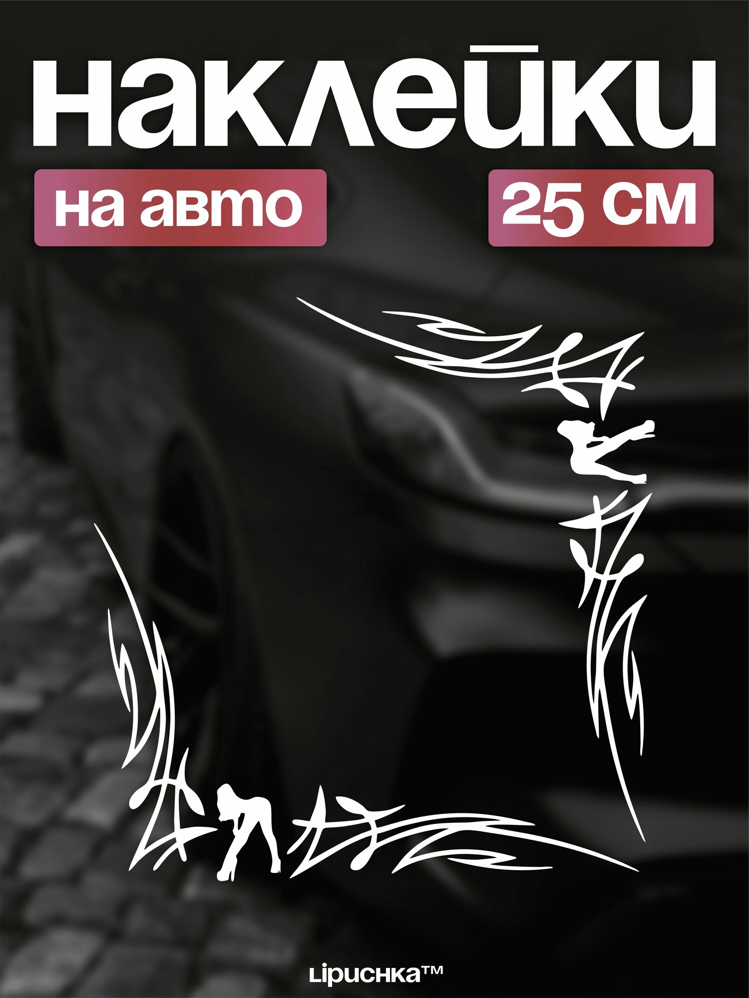 Наклейки на авто Девушка