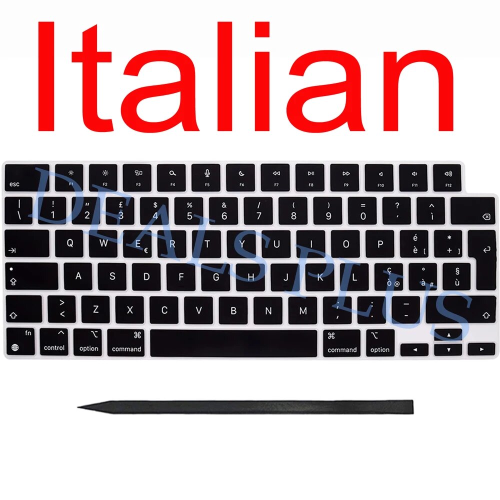 Колпачки для клавиш SNQP черный для Macbook Pro Air M1 M2 M3 M4 Italian