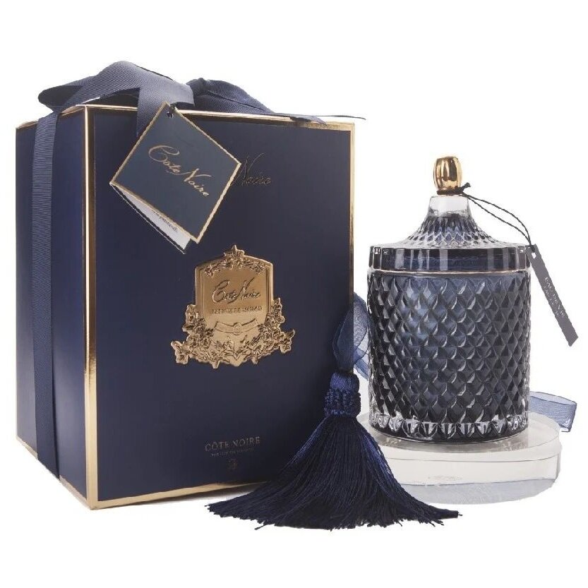 Ароматическая свеча Côte Noire Eau de Vie Grand Navy & Gold Art Deco Candle GML45010