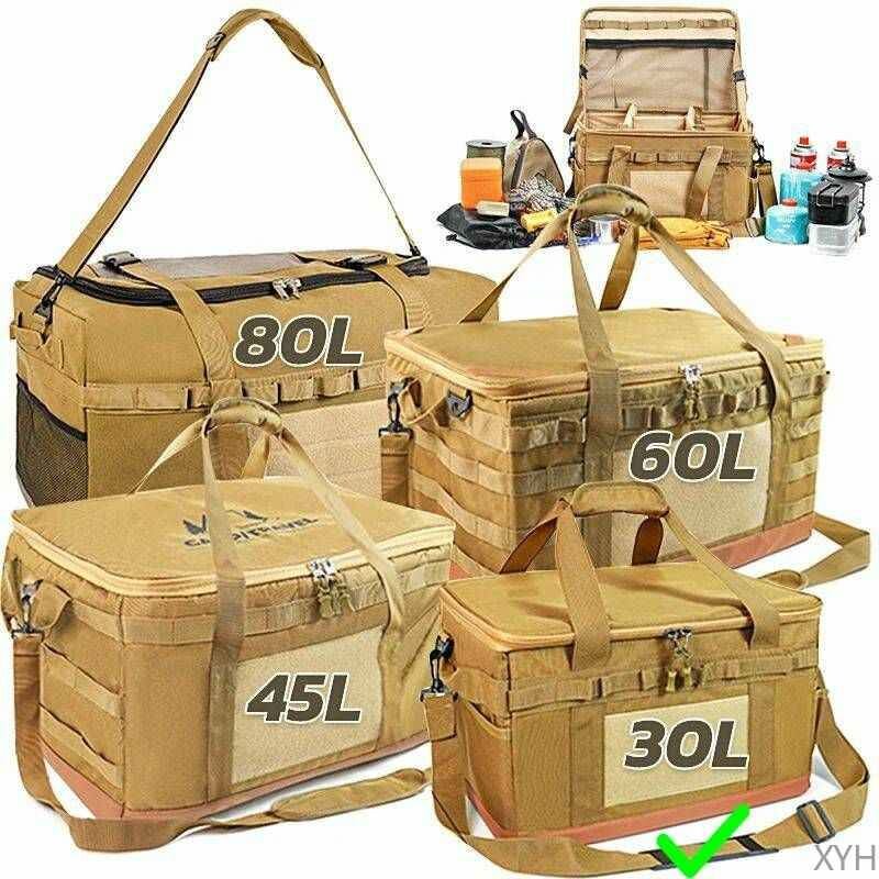 30L-80L Сумка для хранения большой емкости для кемпинга на открытом воздухе Уличная походная сумка,1,30, хаки,1400,1300